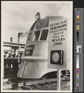 Photograph 17. Burlington Route, Record Run Burlington Silver Streak ...
